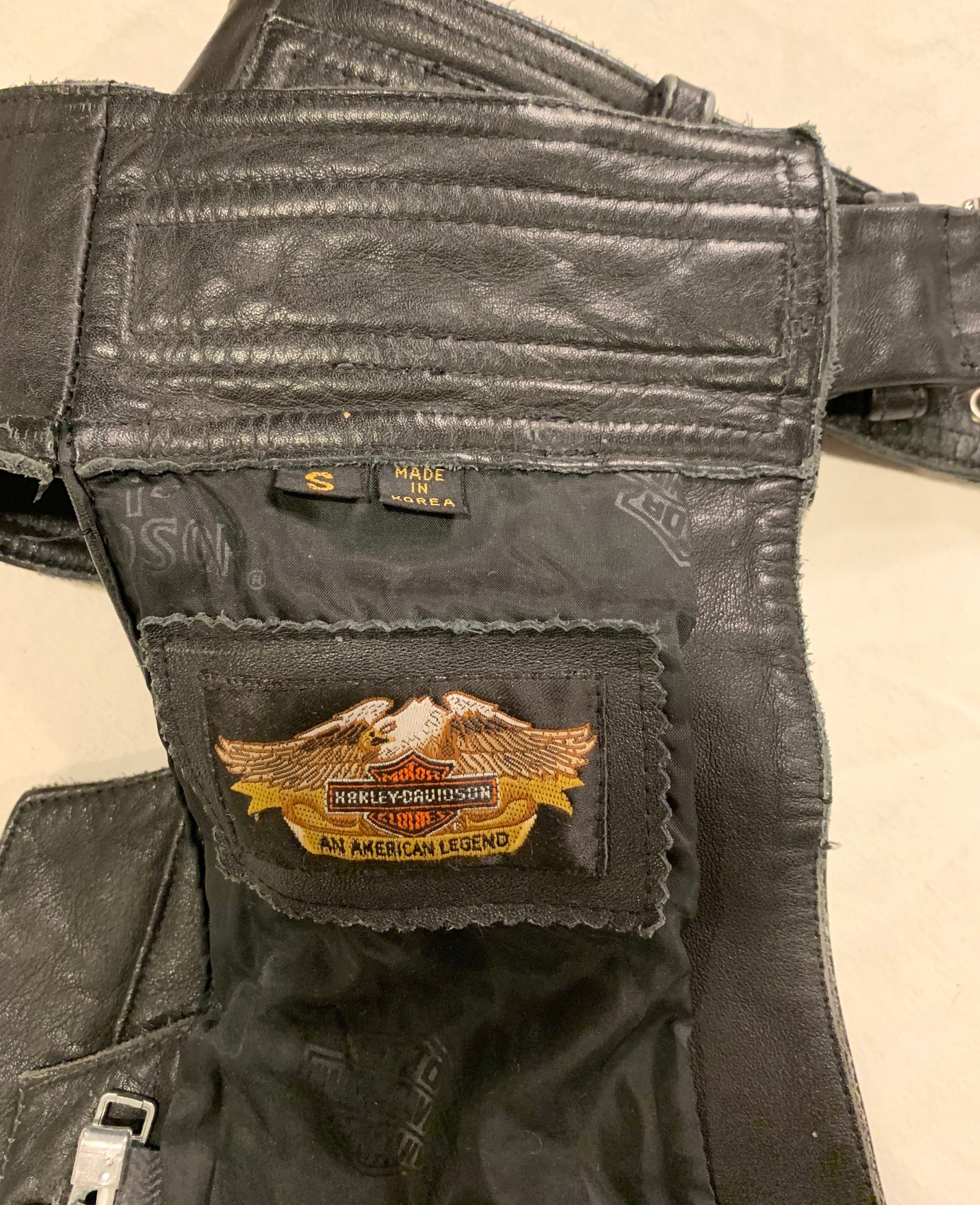 Harley Davidson Leather Motorcycle Chaps | Santa Fe Vintage